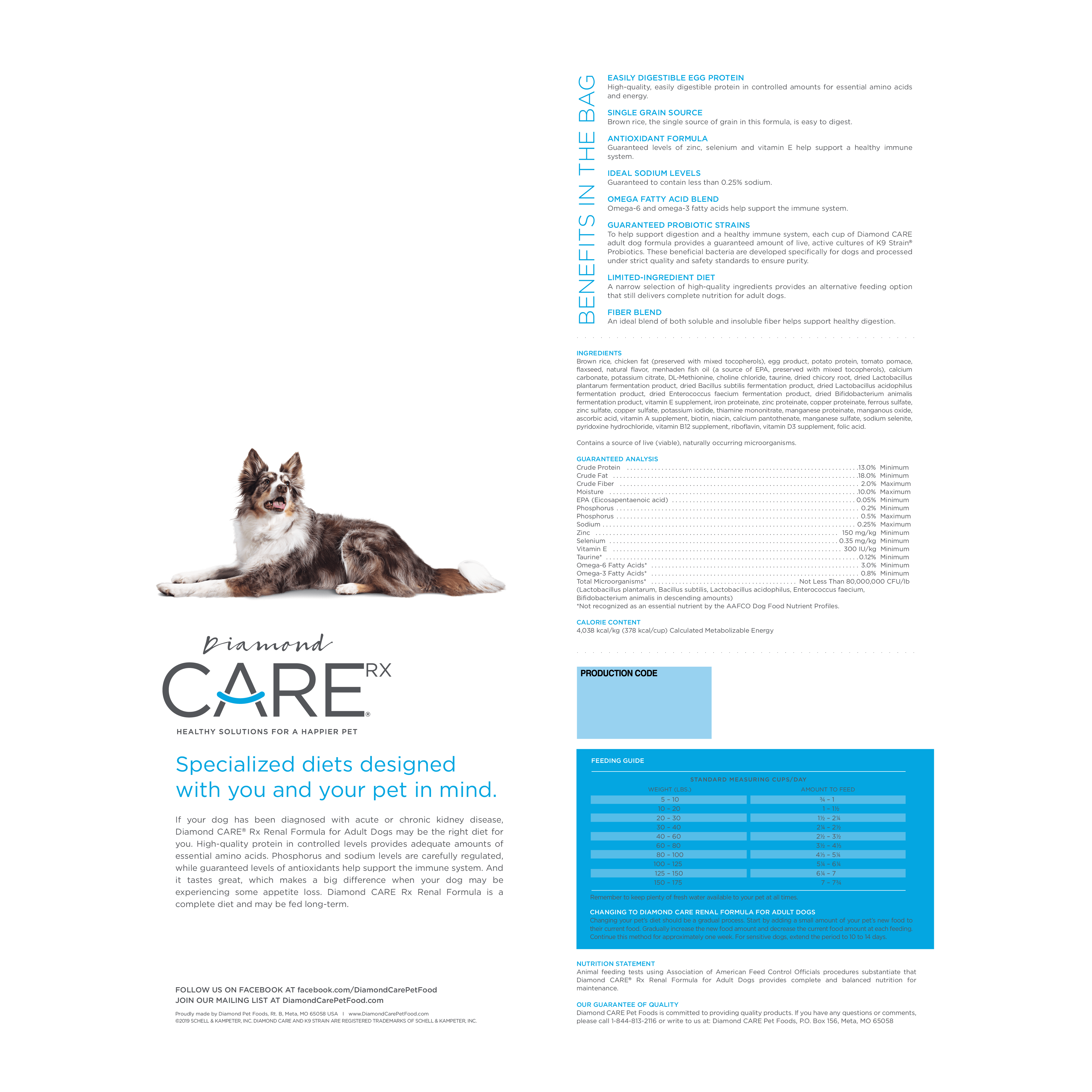 Renal Formula for Adult Dogs | Diamond CARE Rx